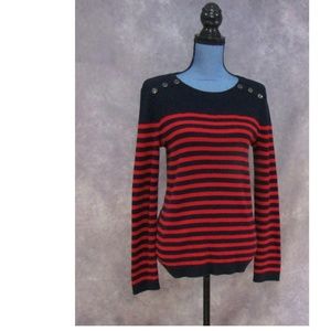 Talbots | Sweaters | New Talbots Blue Red Nautical Sweater Size S ...